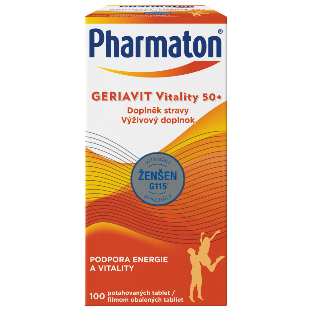 Pharmaton GERIAVIT Vitality 50+/ 100tbl.vitamins,minerals & ginseng ...