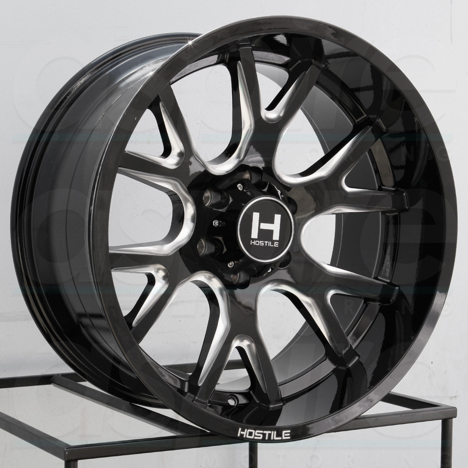 20x9 Hostile H113 Rage 5x150 0 Black Milled Wheels Rims Set(4) - Wheels