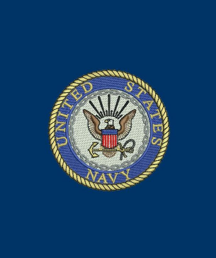 US Navy 4 sizes Digitized filled machine embroidery design Digital ...