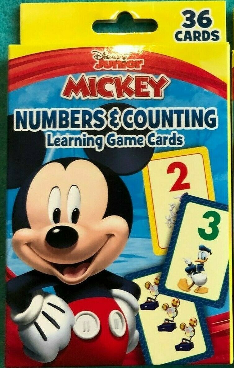 NEW Disney Junior MICKEY 36 Learning Game Flash Cards in NUMBERS ...