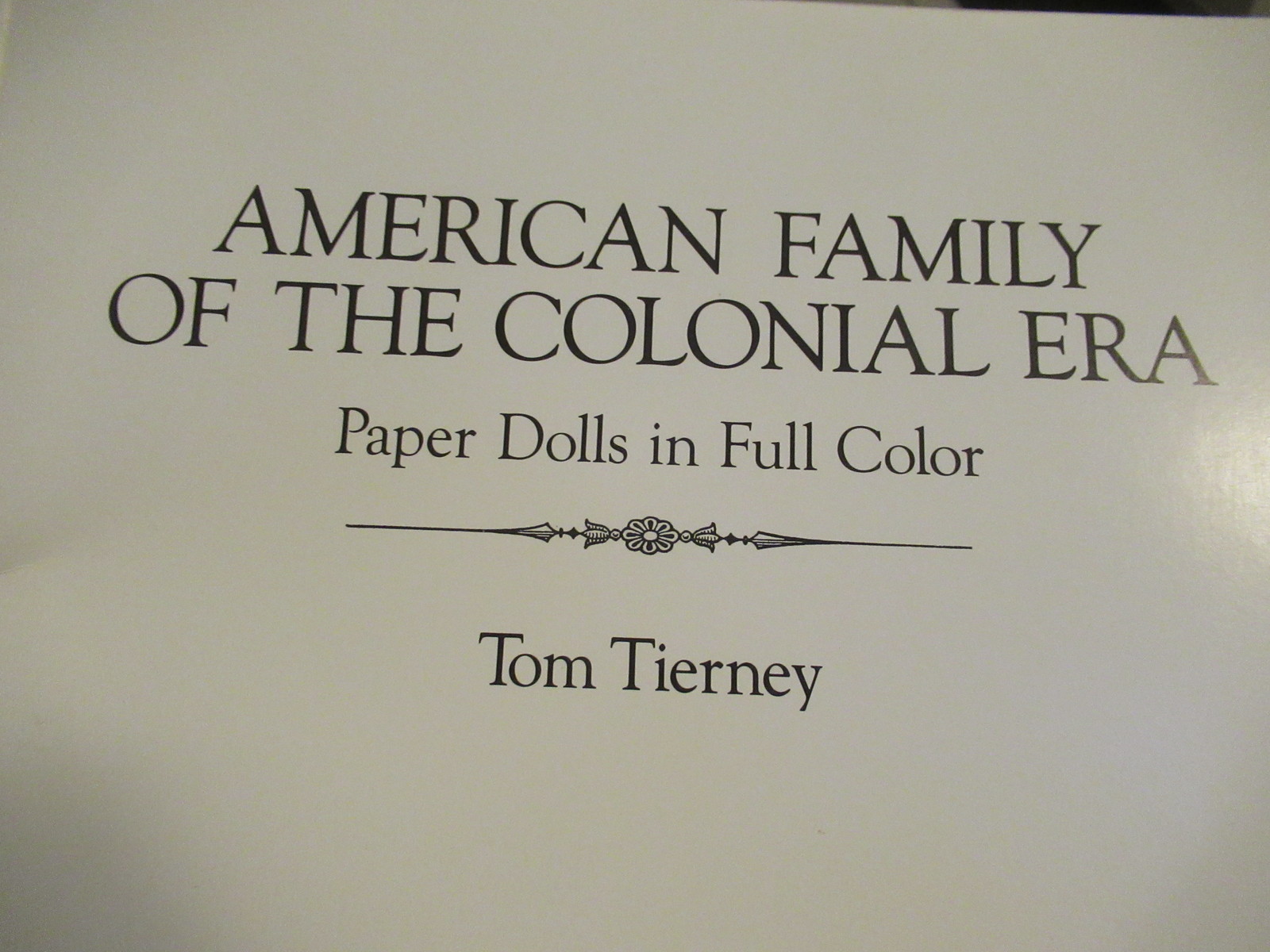 American Family of the Colonial Era Paper Dolls Book in Full Color by ...