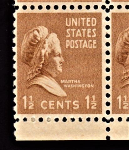 U. S. Postage 1 1/2 Cent Martha Washington Stamps (6 Mint Stamps) - Postage