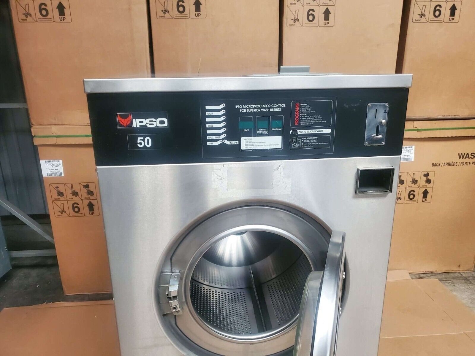 IPSO 50LB FRONT LOAD WASHING MACHINE MODEL: WE234SC - Coin-op Washers ...