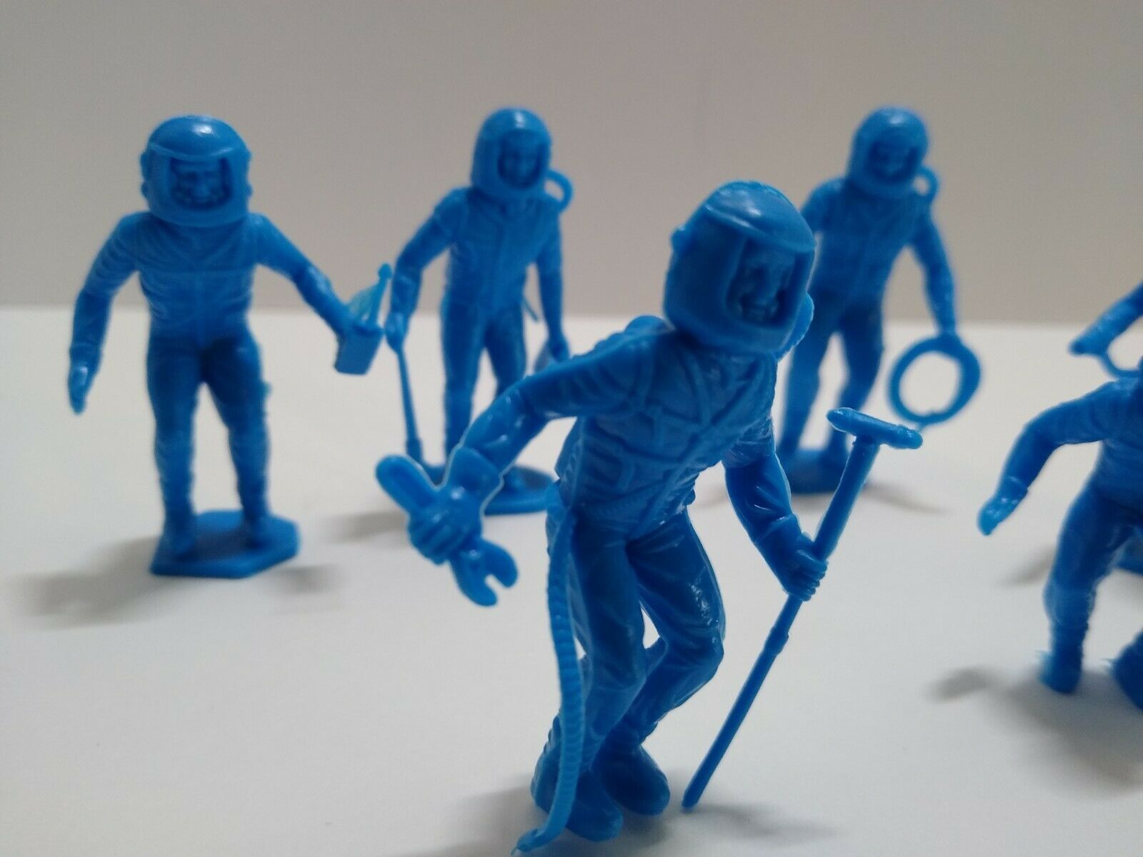 Spacemen Space Astronaut Toy Figures Lot 6 Vintage 1960s Marx MPC Blue ...