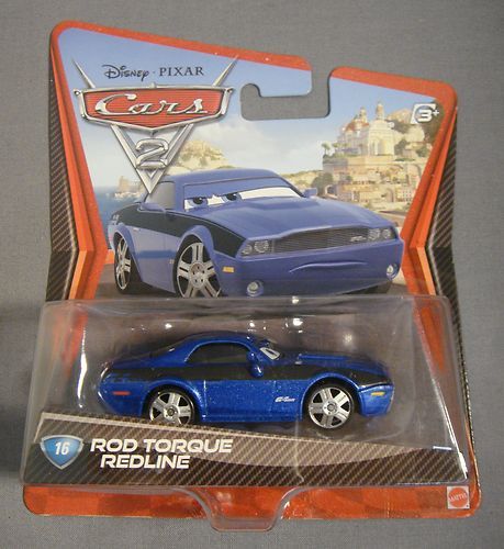 DISNEY PIXAR CARS 2 ROD TORQUE REDLINE #16 MATTEL 1:55 SCALE DIECAST ...