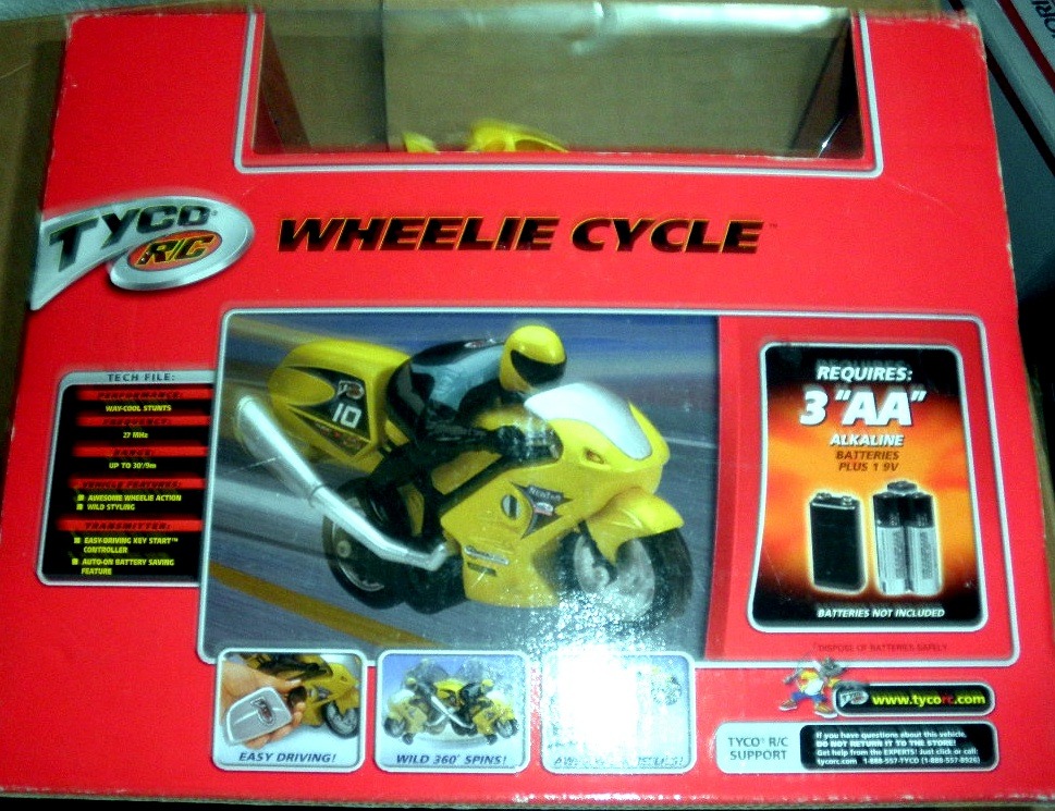 Tyco R/C Radio Control Wheelie Cycle Motor Cycle 27 MHZ - Contemporary ...