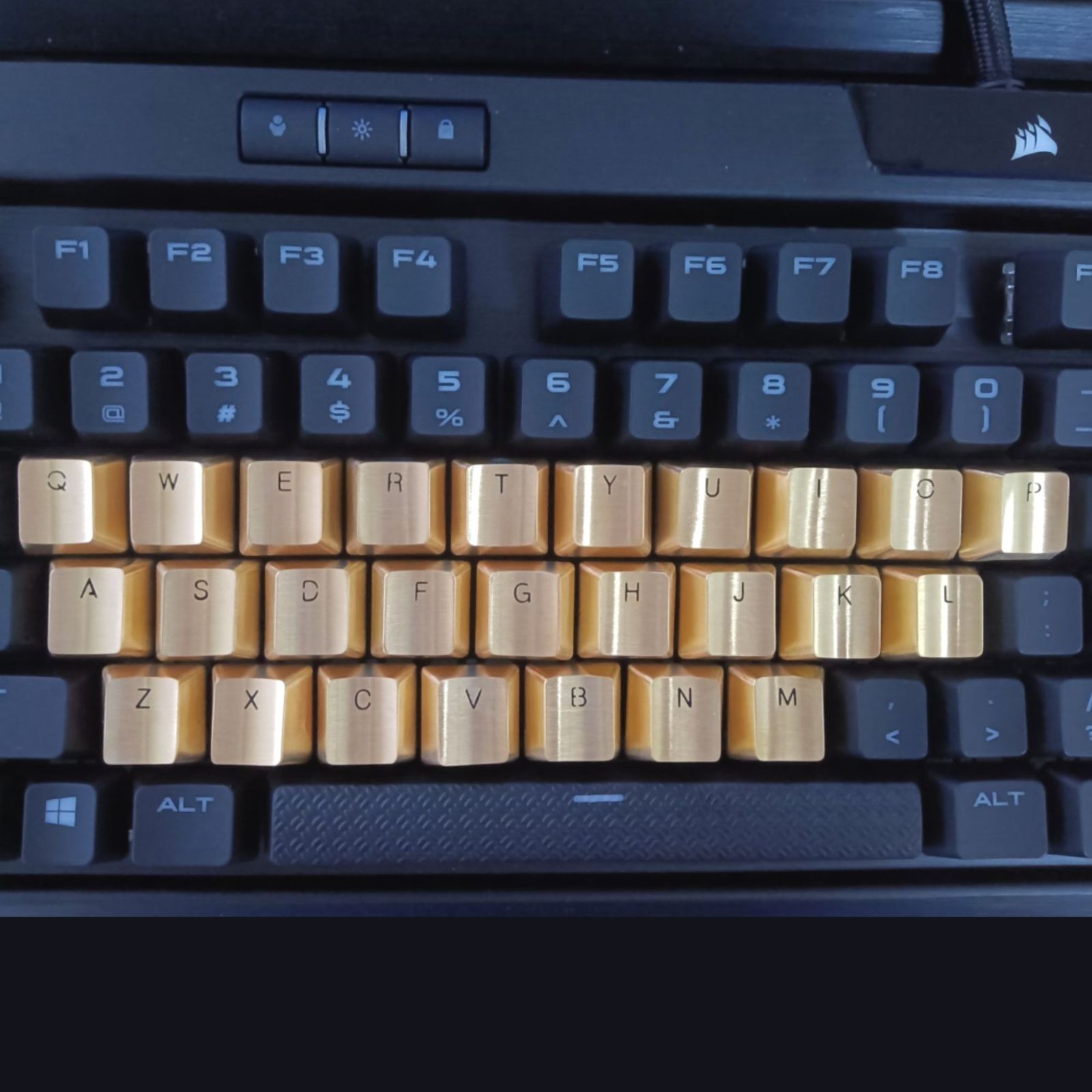 Metallic Gold backlit Keycaps,Keycaps,Artisan Keycap,Custom keycaps ...