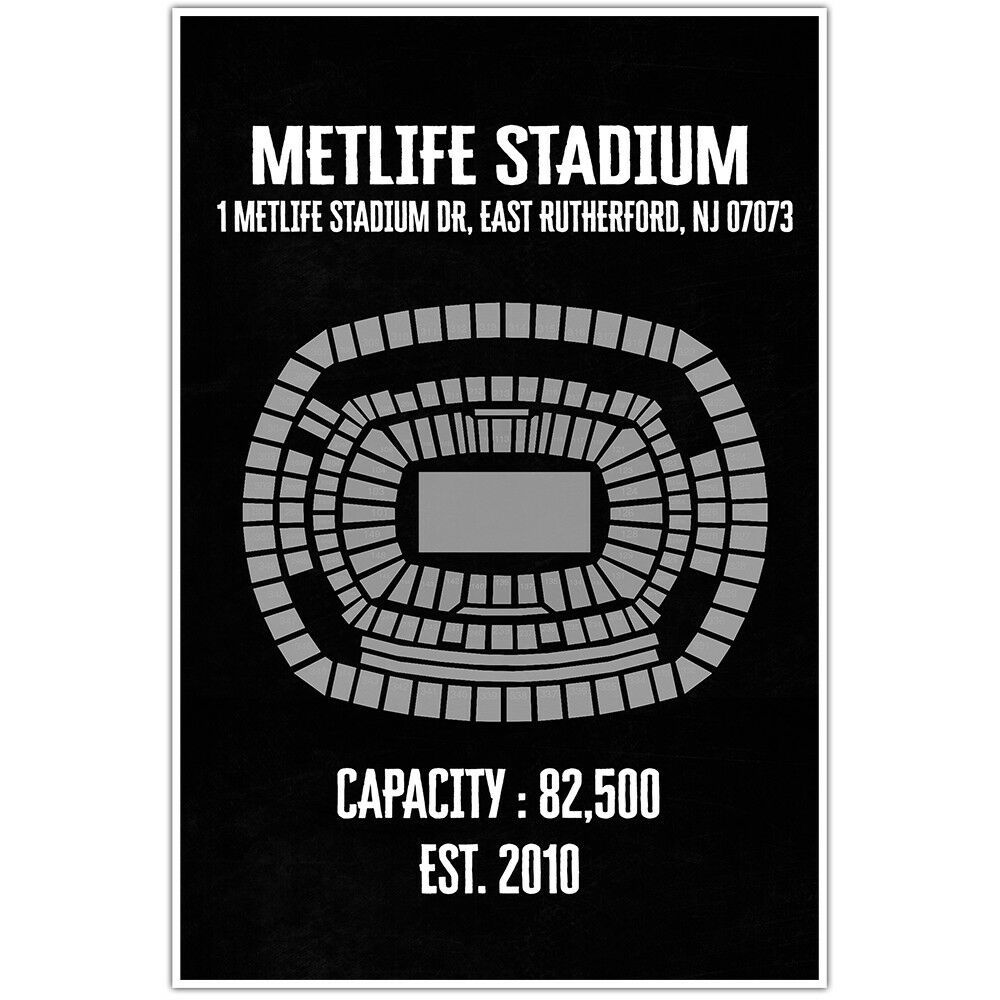 Metlife Stadium Wall Art Poster – Multiple Colors - Posters & Prints