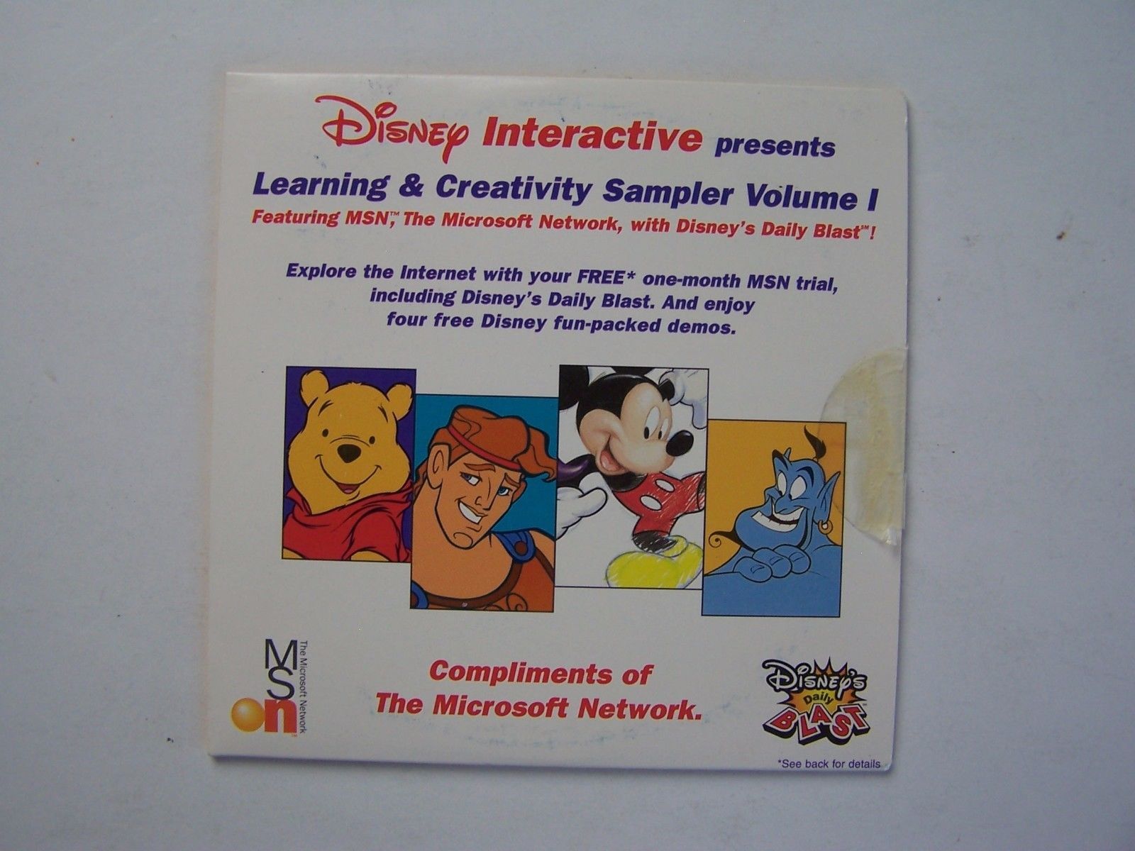 Disney Interactive Learning and Creativity Sampler Vol 1 (PC CD Demo ...