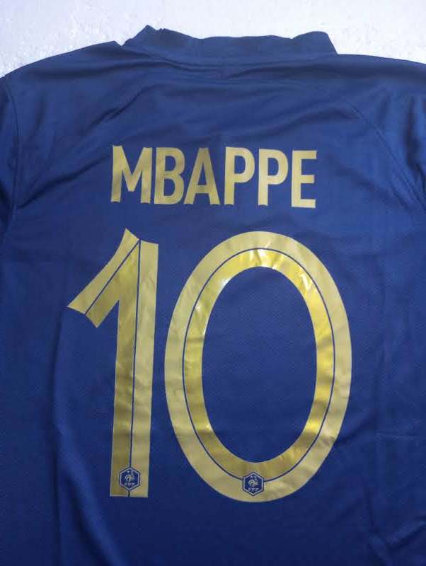 Kylian Mbappe France 2022 World Cup Qatar Final Stadium Blue Home Soccer Jersey - Soccer-World Cup