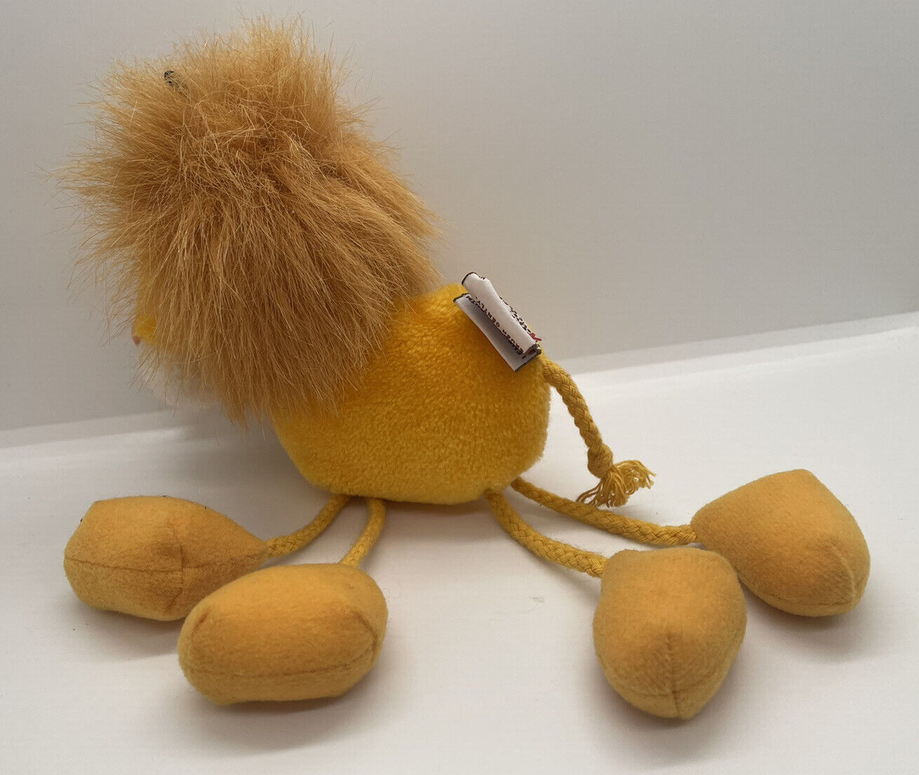 Gund String Beans Lemon Squash 8" Lion Plush Toy Dangle legs hanging ...