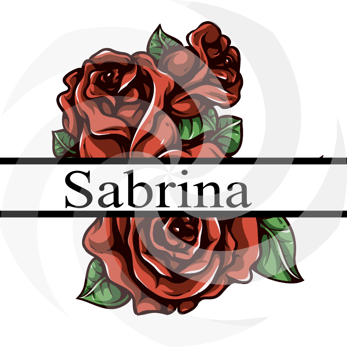 Flower Split Monogram Sabrina 101smp-Digital Clipart-Gift Cards-PNG ...