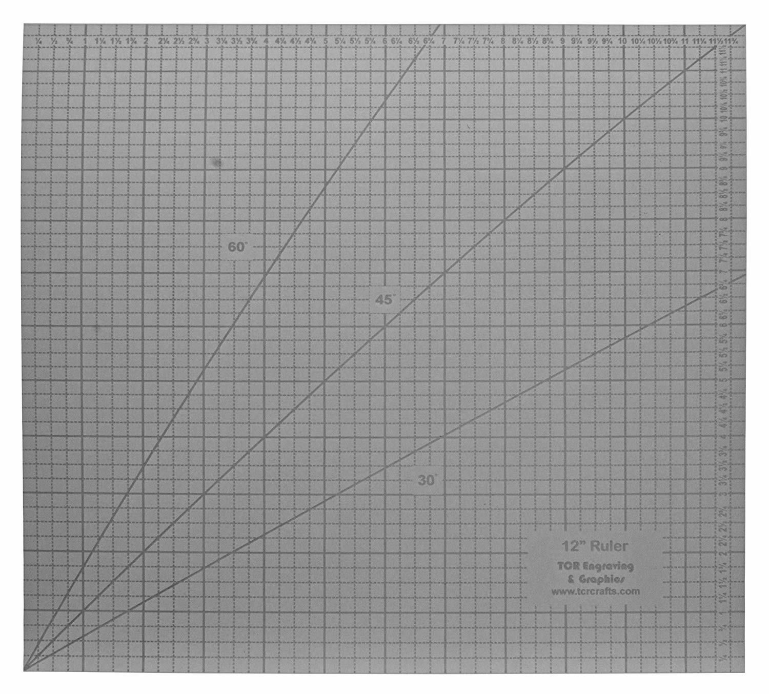 Square Ruler 12 Inch Clear Acrylic Quilting Sewing Template 1 8