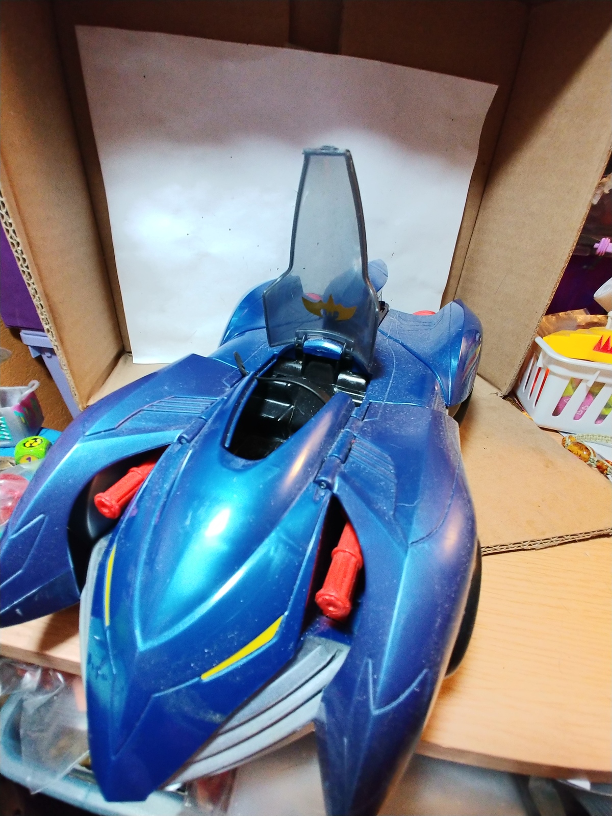 2013 Batman Blue Transform & Attack Batmobile Vehicle Car Toy DC Comics ...