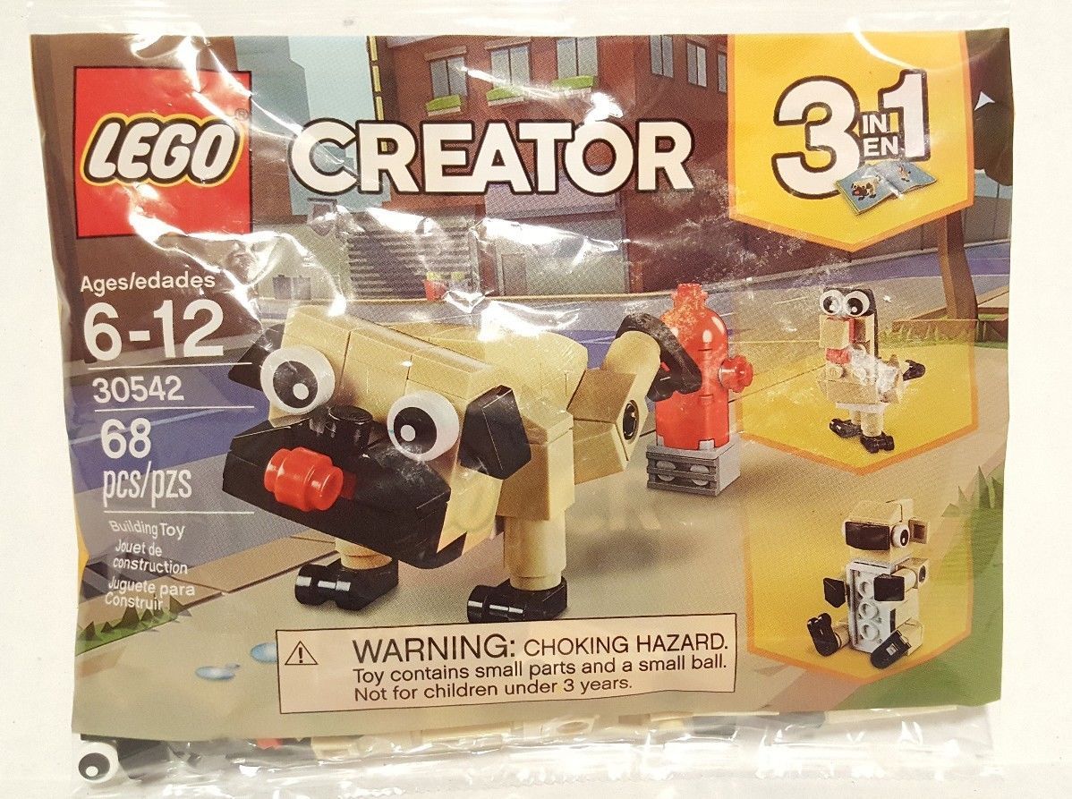 Lego 30542 Creator 3-in-1 Cute Pug Dog / Turkey / Koala Bear [New ...