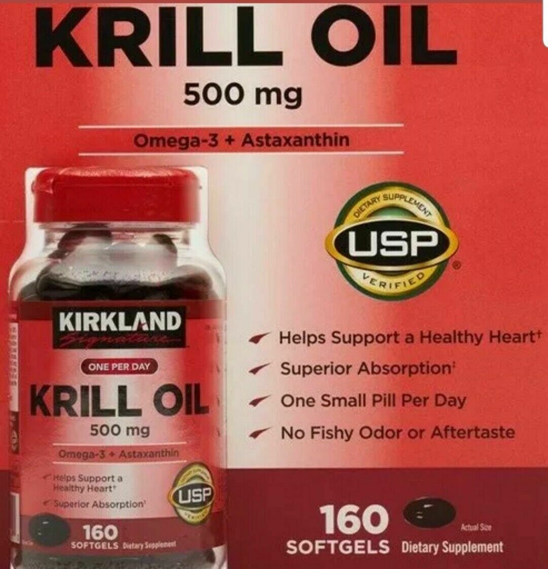 Kirkland Signature Krill Oil 500 Mg. 160 Softgels at Laura Strong blog