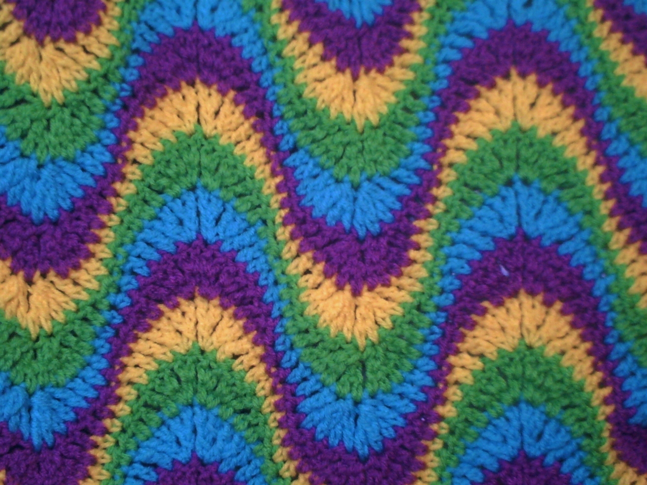 Crochet Pattern 105B PDF File for Multi-Colored, Exaggerated Ripple ...