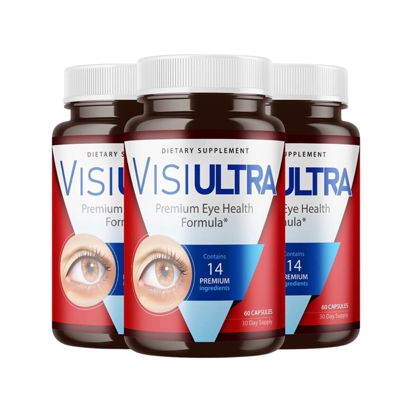 3-Pack Visiultra Pills, Visi Ultra For Eyes, Visi-Ultra Supplement 180 ...