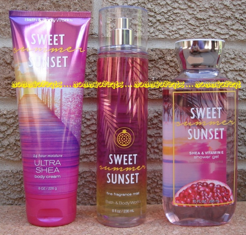Sweet Summer Sunset Bath and Body Works Fragrance Mist Body Cream Shower Gel - Mixed Items