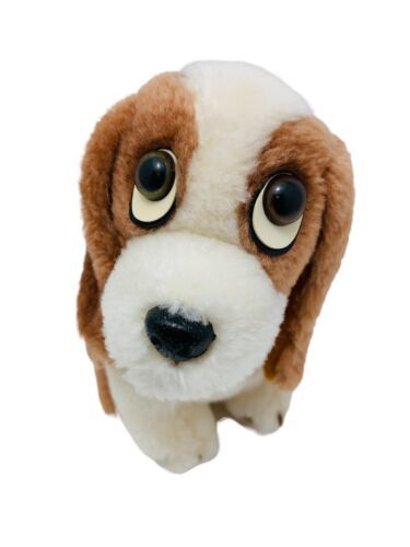 Vintage Remco Hush Puppies Basset Hound Dog Brown Cream Plush Stuffed ...