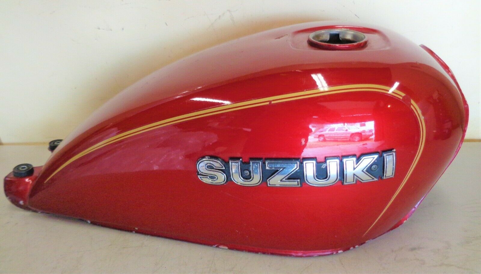 '82 83 GS300L GAS TANK FUEL TANK PETROL TANK CELL 1982 SUZUKI RED - Gas ...