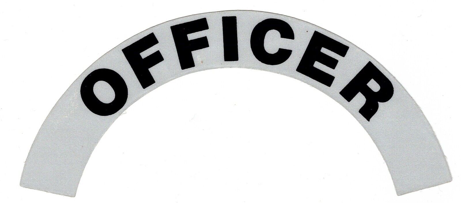 OFFICER Highly Reflective Fire Helmet Crescent Decals - A PAIR ...