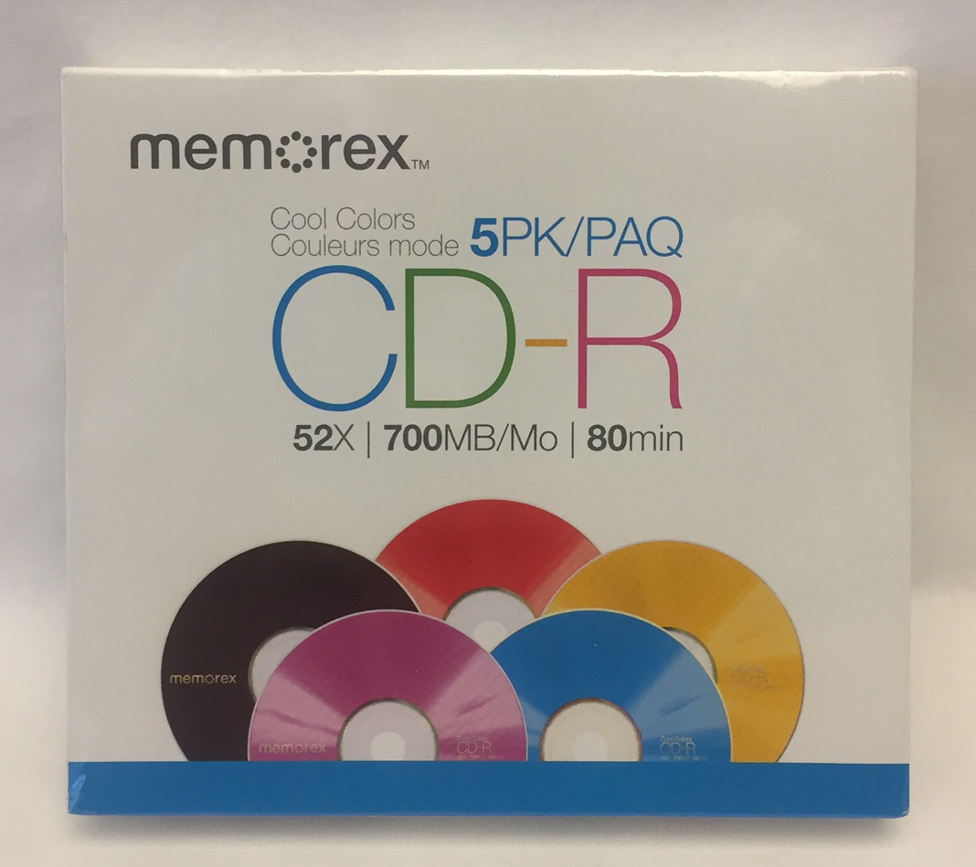 Memorex Cool Colors CD-R 52X 700MB 80 Min 5 Pack New Sealed - CD, DVD ...