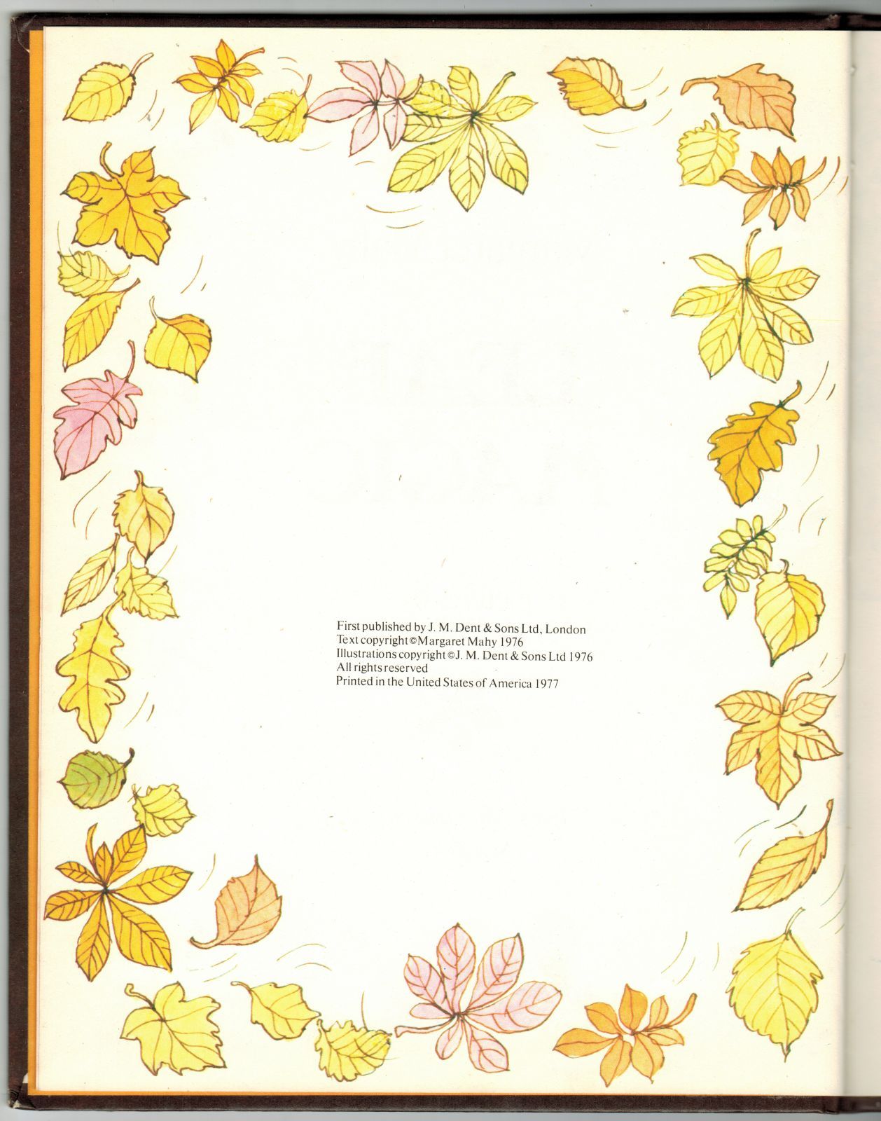 Vtg 1977 Parents Magazine Press Autumn Leaf Magic HC 1st Ed. Margaret ...