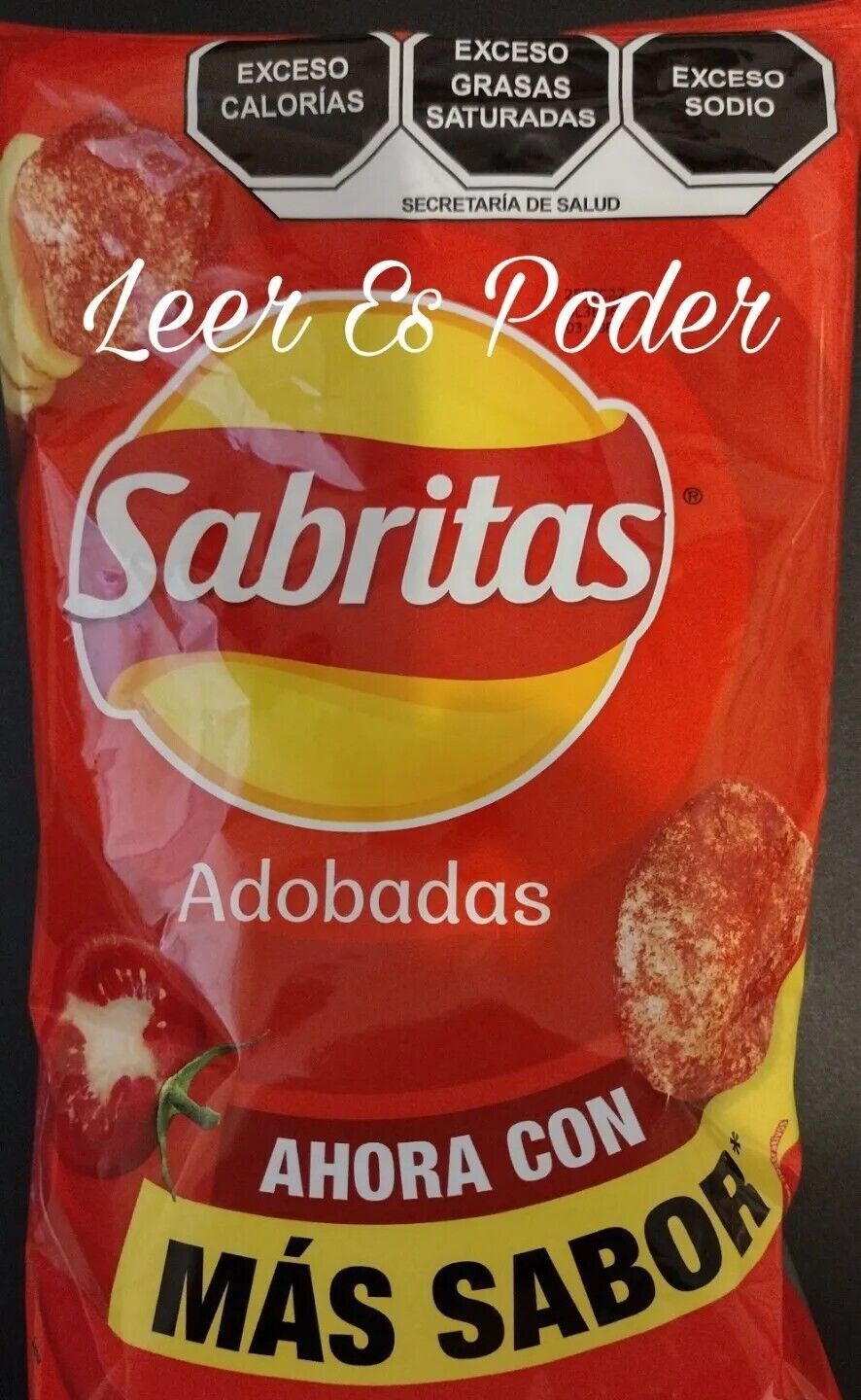 2X SABRITAS ADOBADAS PAPITAS POTATO CHIPS - 2 GRANDES de 160g c/u ...