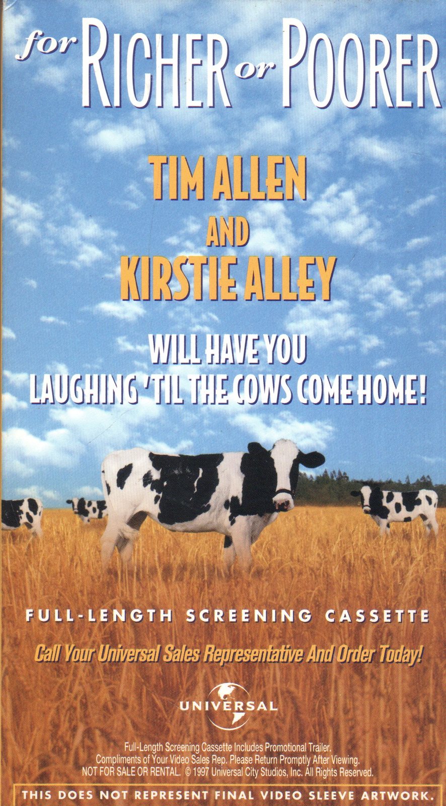 For Richer or Poorer VHS staring Tim Allen & Kirstie Alley - VHS Tapes