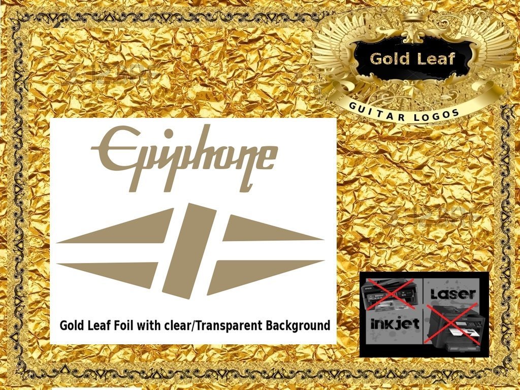 Gibson Epiphone Guitar Decal Inlay Headstock Sticker Waterslide Logo ...