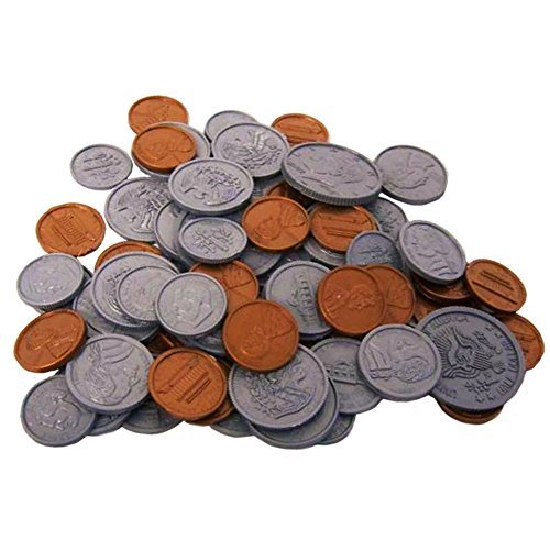 Fake Money Coins - Fake Coins for Kids - Fake Money - Plastic Coins for ...