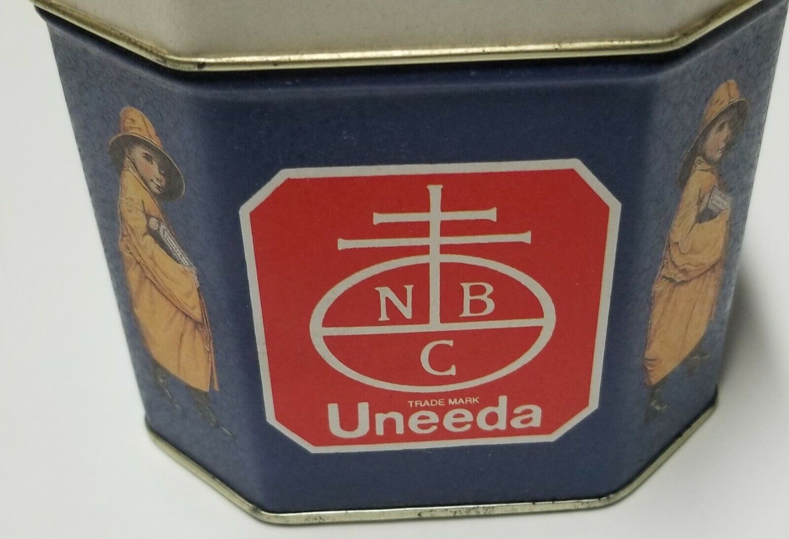 Uneeda 5 Cents Biscuit Tin Metal Container and similar items