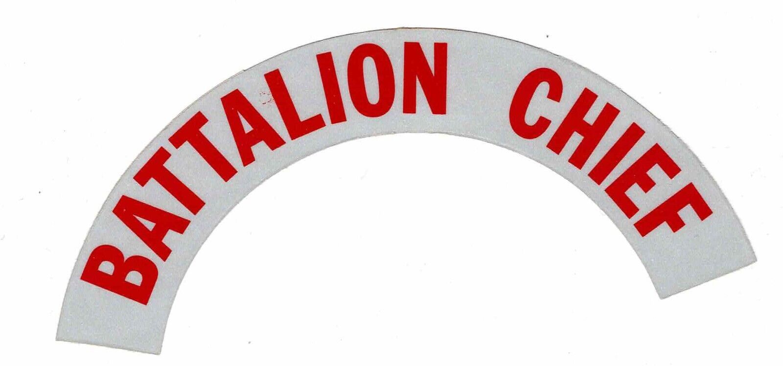 BATTALION CHIEF - Highly Reflective RED FIRE HELMET CRESCENT DECALS - A ...