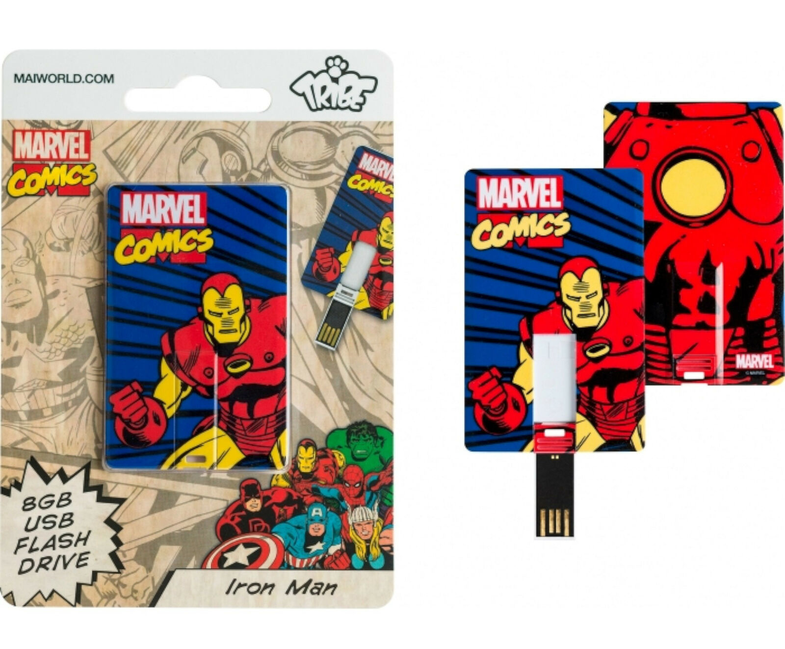 NEW Tribe Marvel Comics IRON MAN 8gb USB 2.0 Flash Drive Card avenger ...