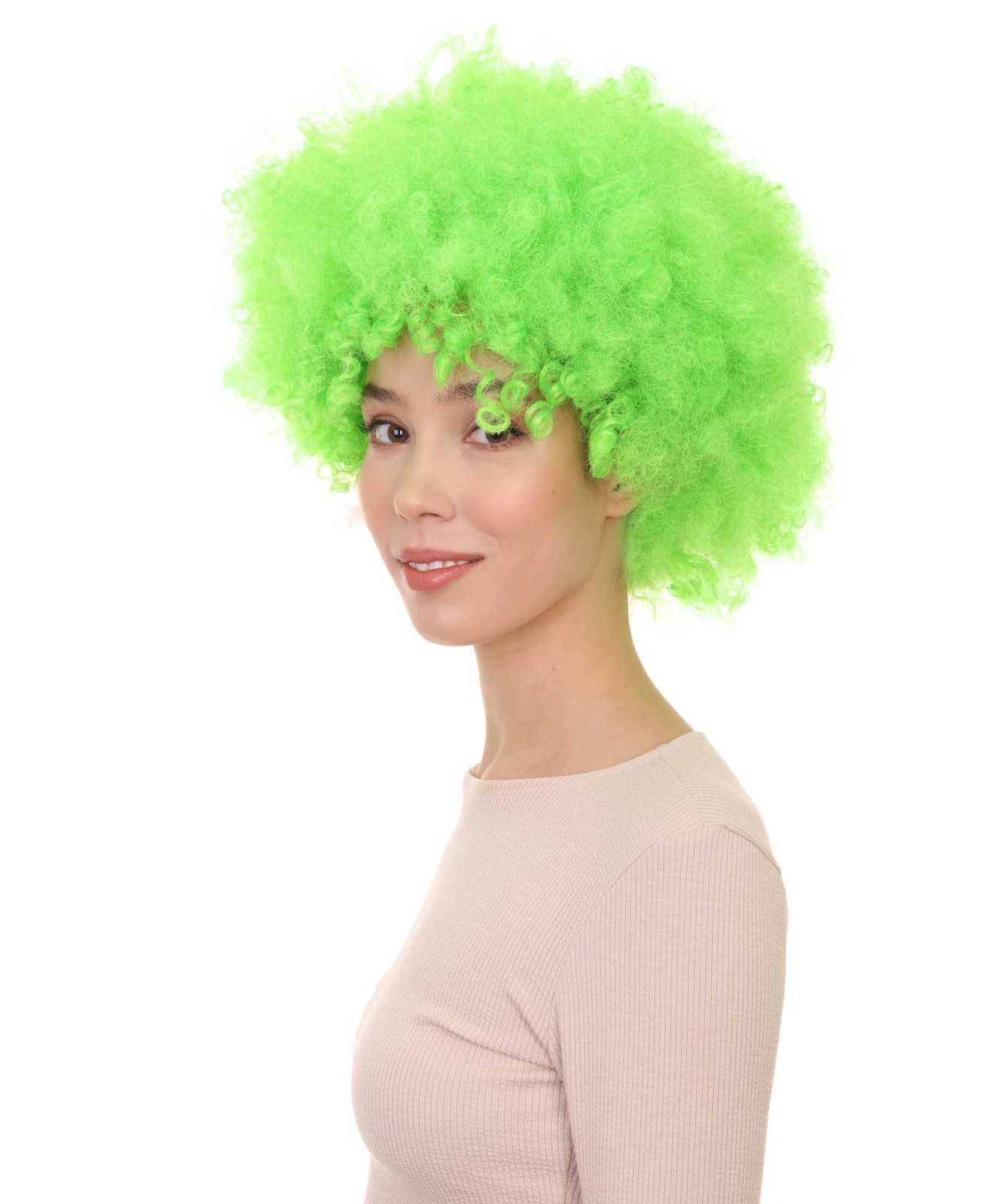 Green Afro Clown Wig HW-240 - Wigs & Facial Hair