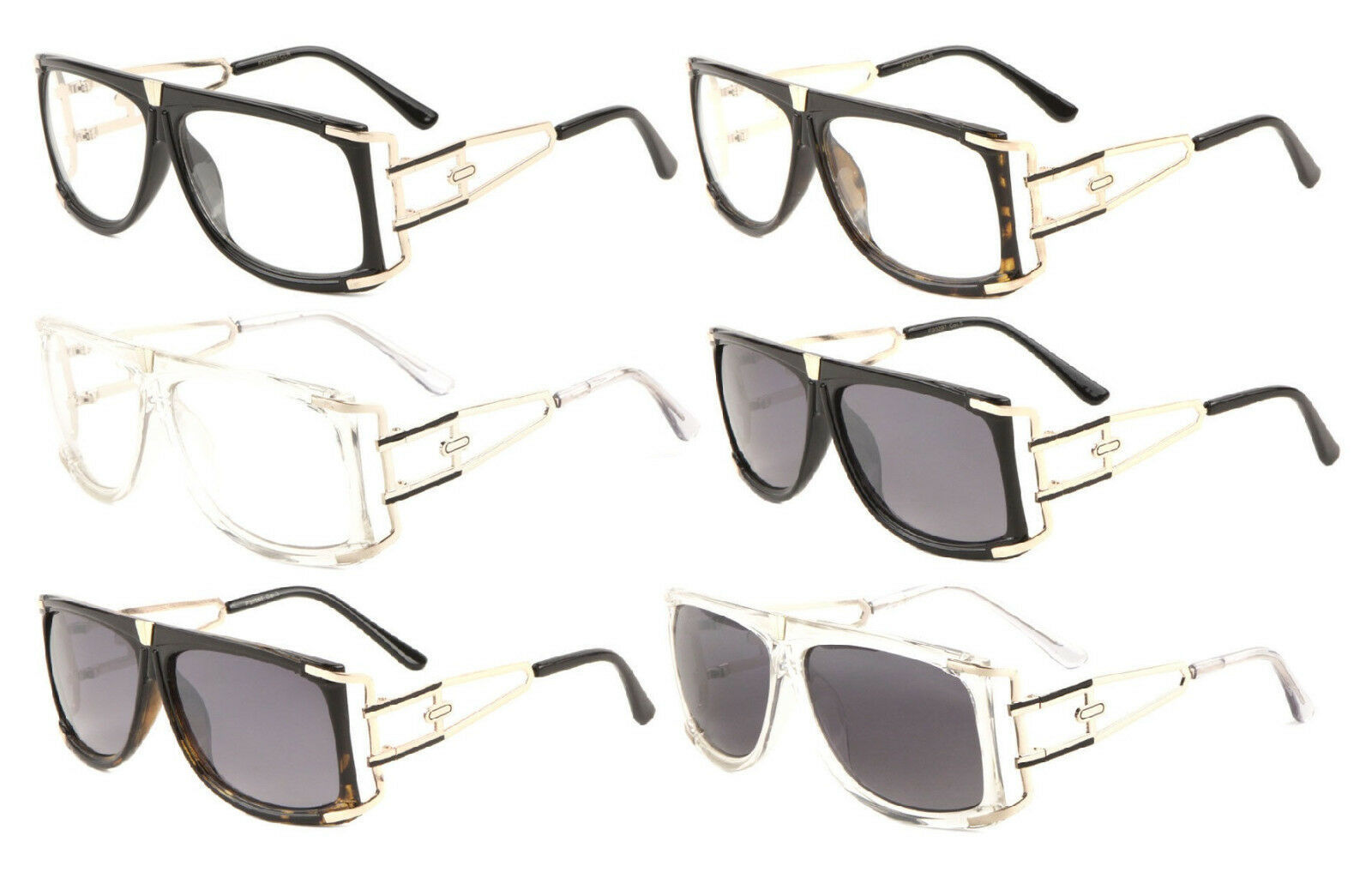 GAZELLE SQUARE OVERSIZED AVIATOR SUNGLASSES RETRO DESIGNER FASHION ...