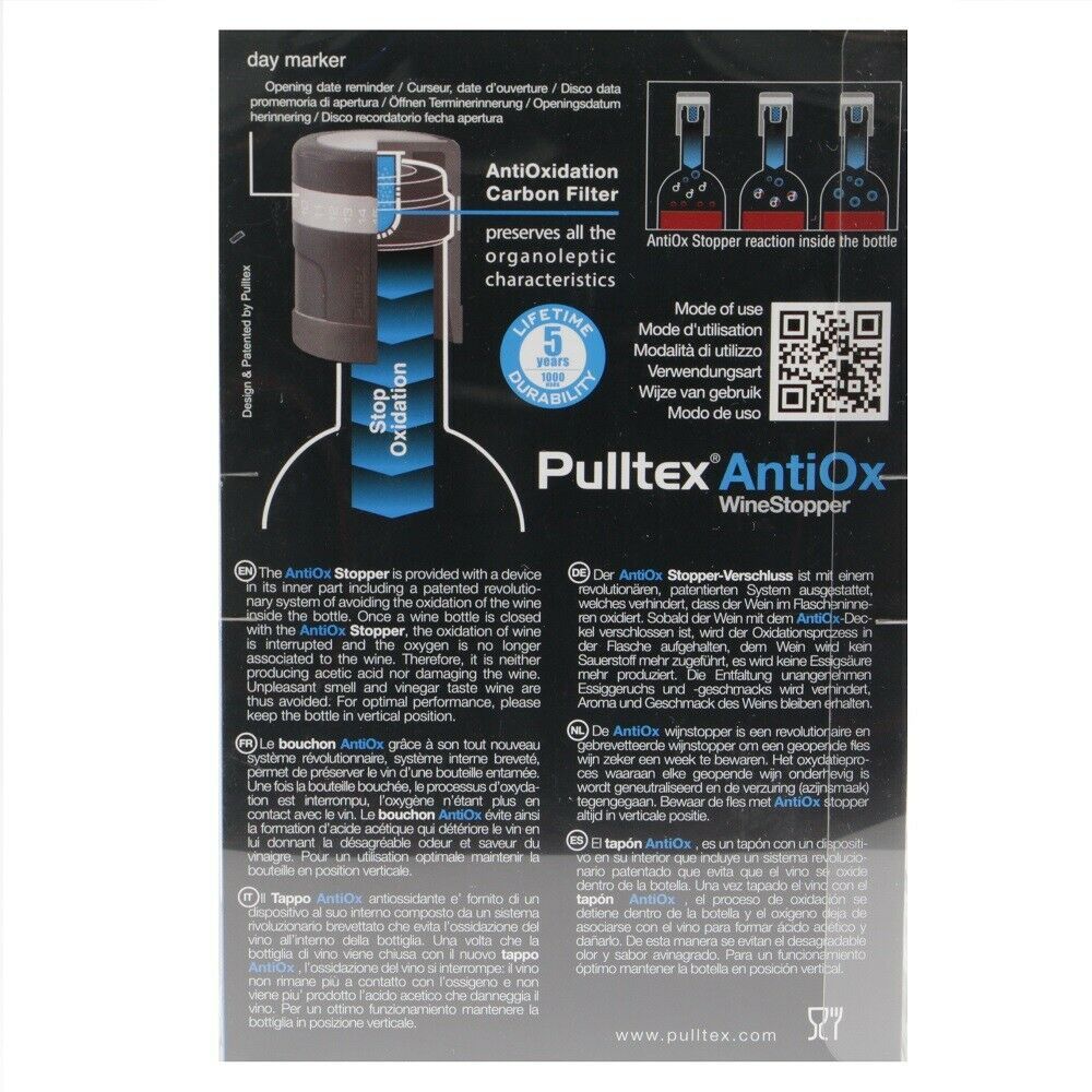 Pulltex Wine Stopper AntiOx with Day Marker (Blue) - Bar Tools ...