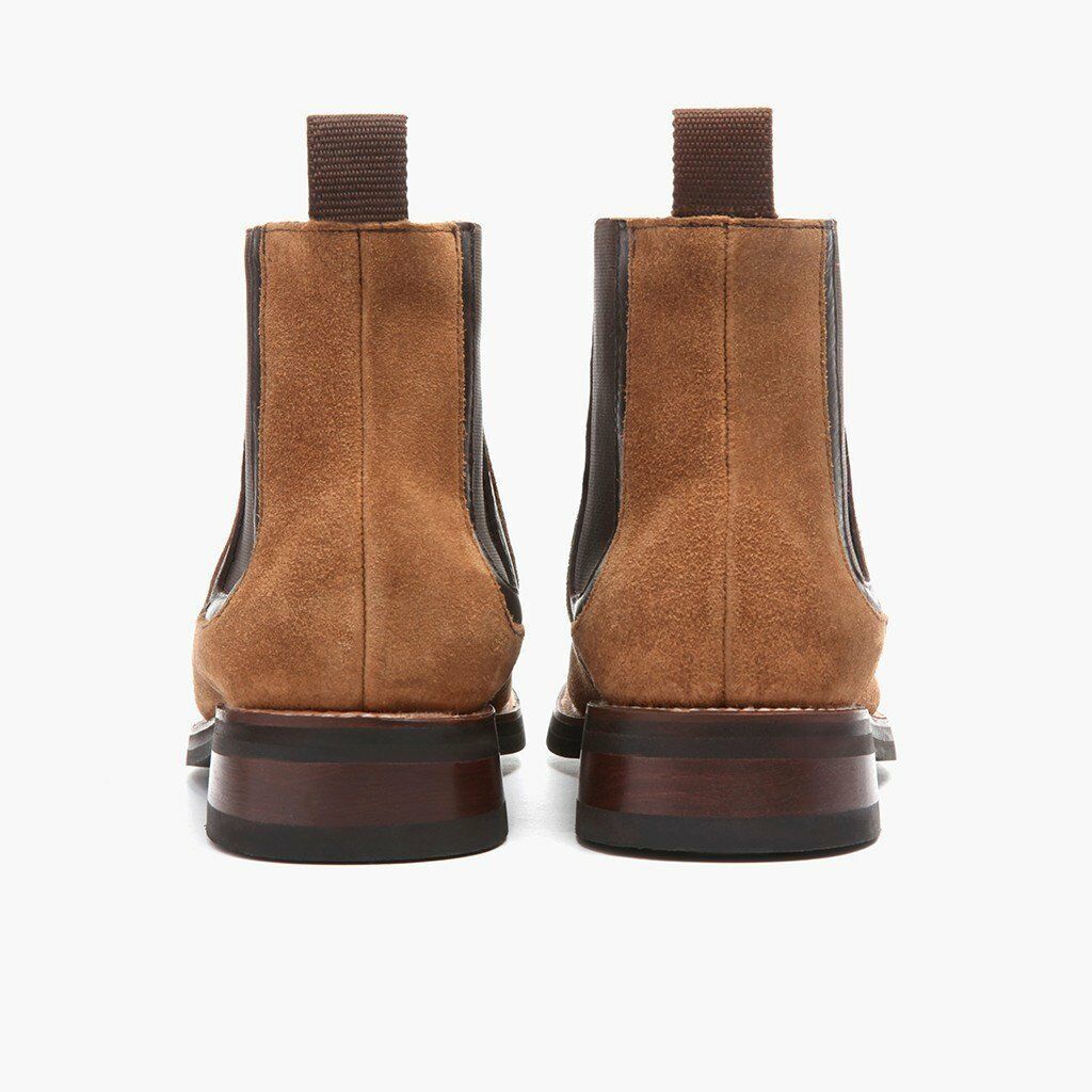 Men's Beige Color Chelsea Jumper Slip On High Ankle Suede Leather Boots ...