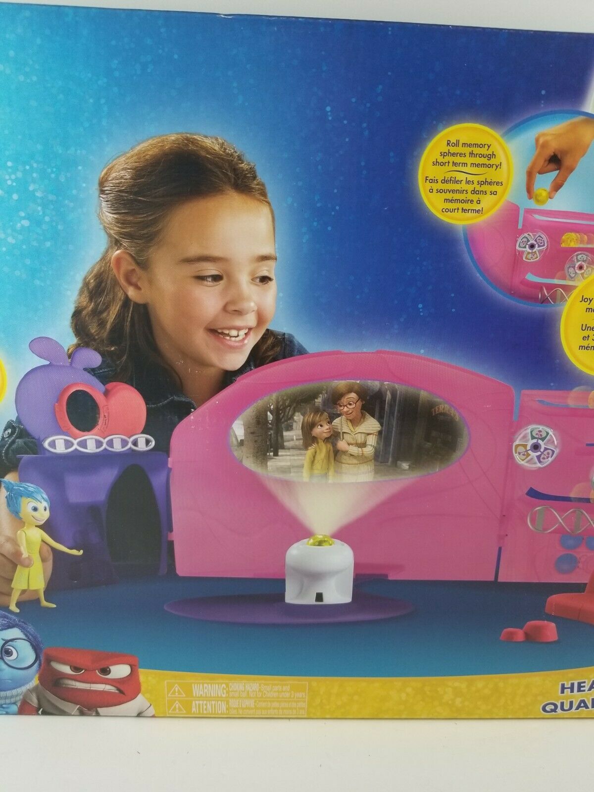 New Disney INSIDE OUT PLAYSET HEADQUARTERS JOY Figure & Memory Spheres ...