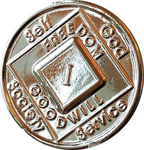 Recovery Mint 1 Year NA Medallion Nickel Plated Official Narcotics ...