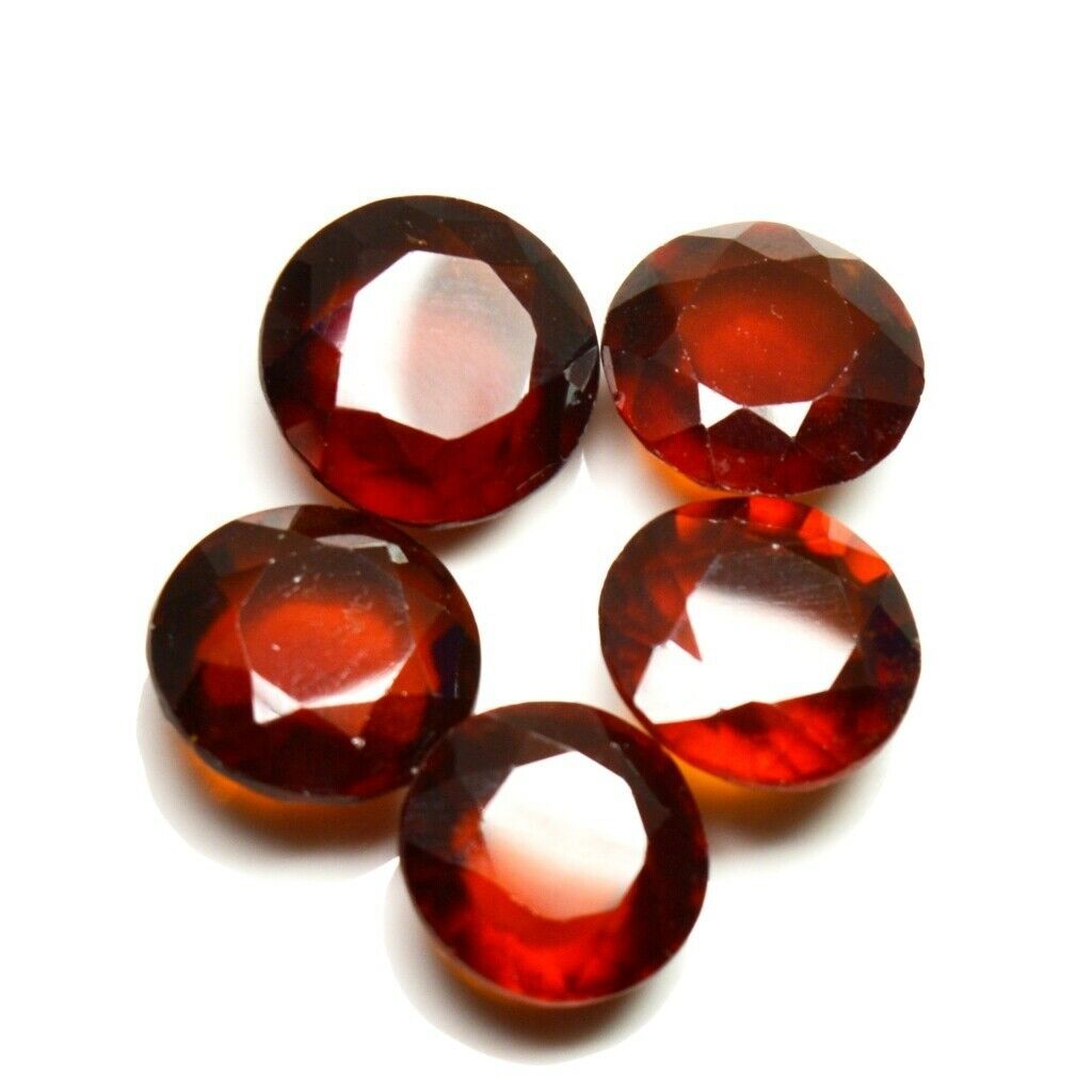 Natural Hessonite Garnet Loose Gemstone Lot 20 Ct 5 Piece Oval Chakra ...