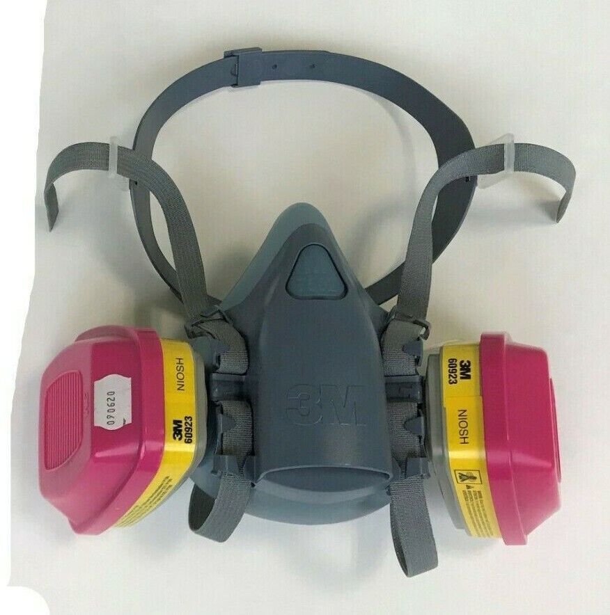 3M 7503 HALF MASK RESPIRATOR & 2- 60923 ORGANIC VAPOR ACID GAS P100 ...