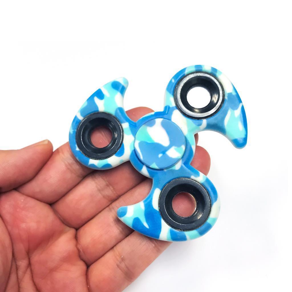 Pinwheel Tri Three Sides Arm Ceramic Fidget Fast Spin Multi Sky Camo ...