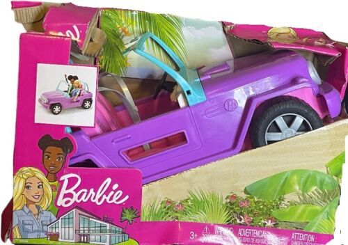 Barbie Off Road Jeep Vehicle Car Rolling Wheels In Purple With Seat ...