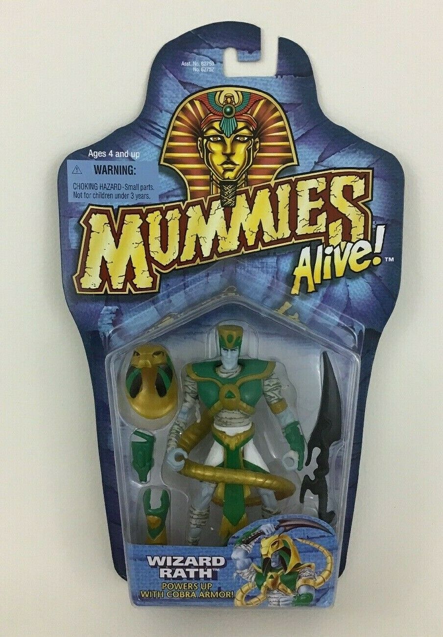 Mummies Alive 90s Toy 5" Mummy Figure Wizard Rath Kenner Vintage 1997 ...
