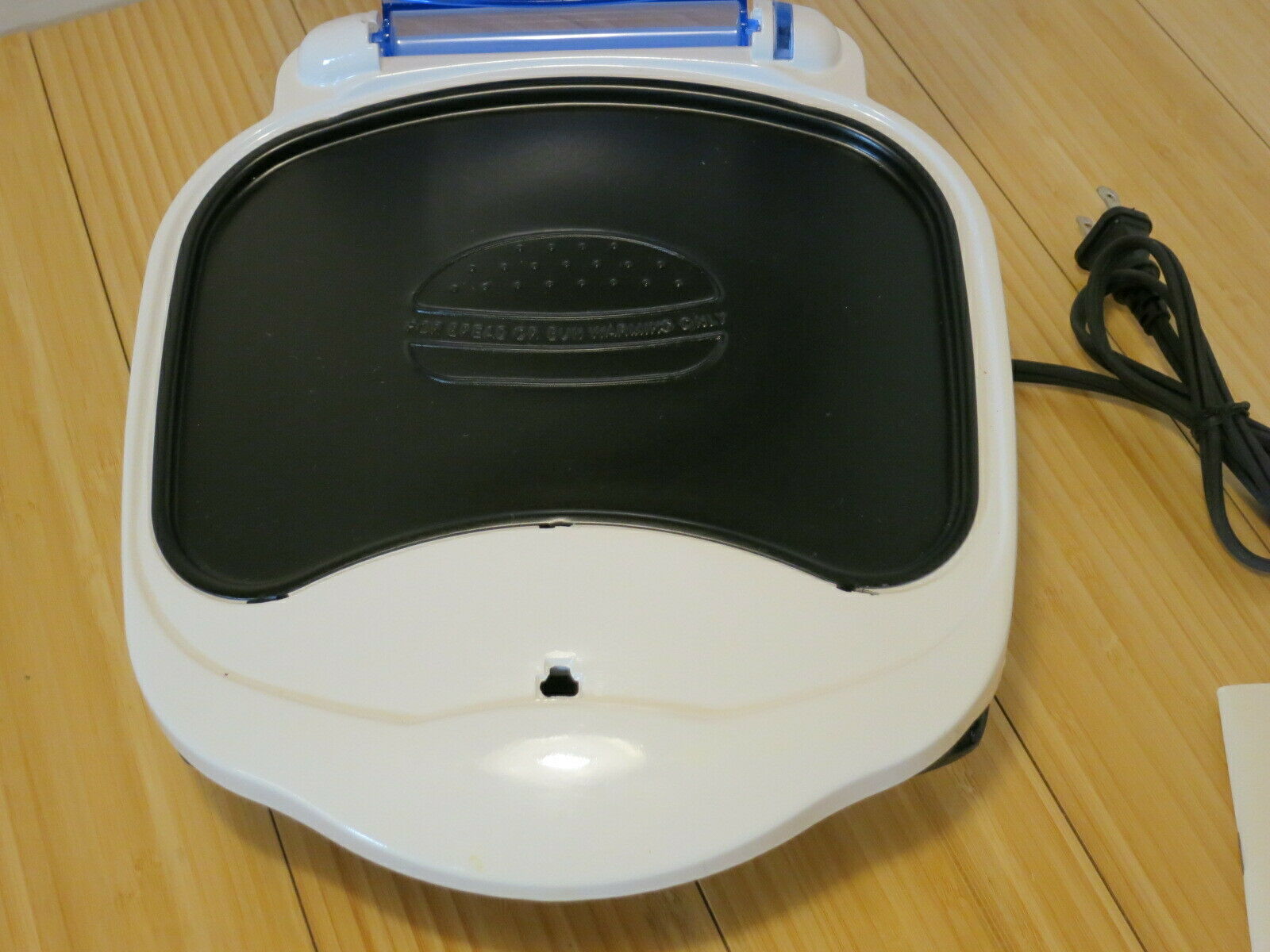 George Foreman GR10ABW Indoor Grill Blue with Bun Warmer Spatula Tray ...