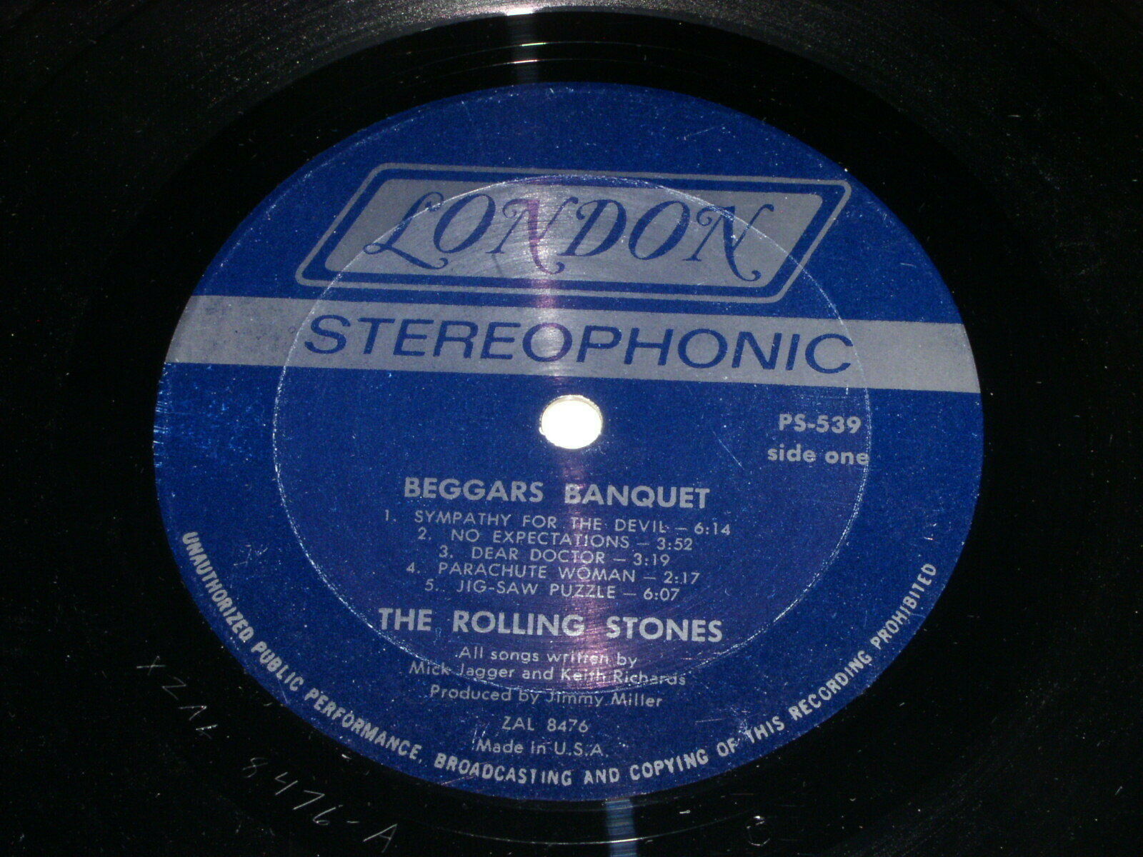 The Rolling Stones Beggars Banquet Record Album Vinyl Vintage London Label - Vinyl Records