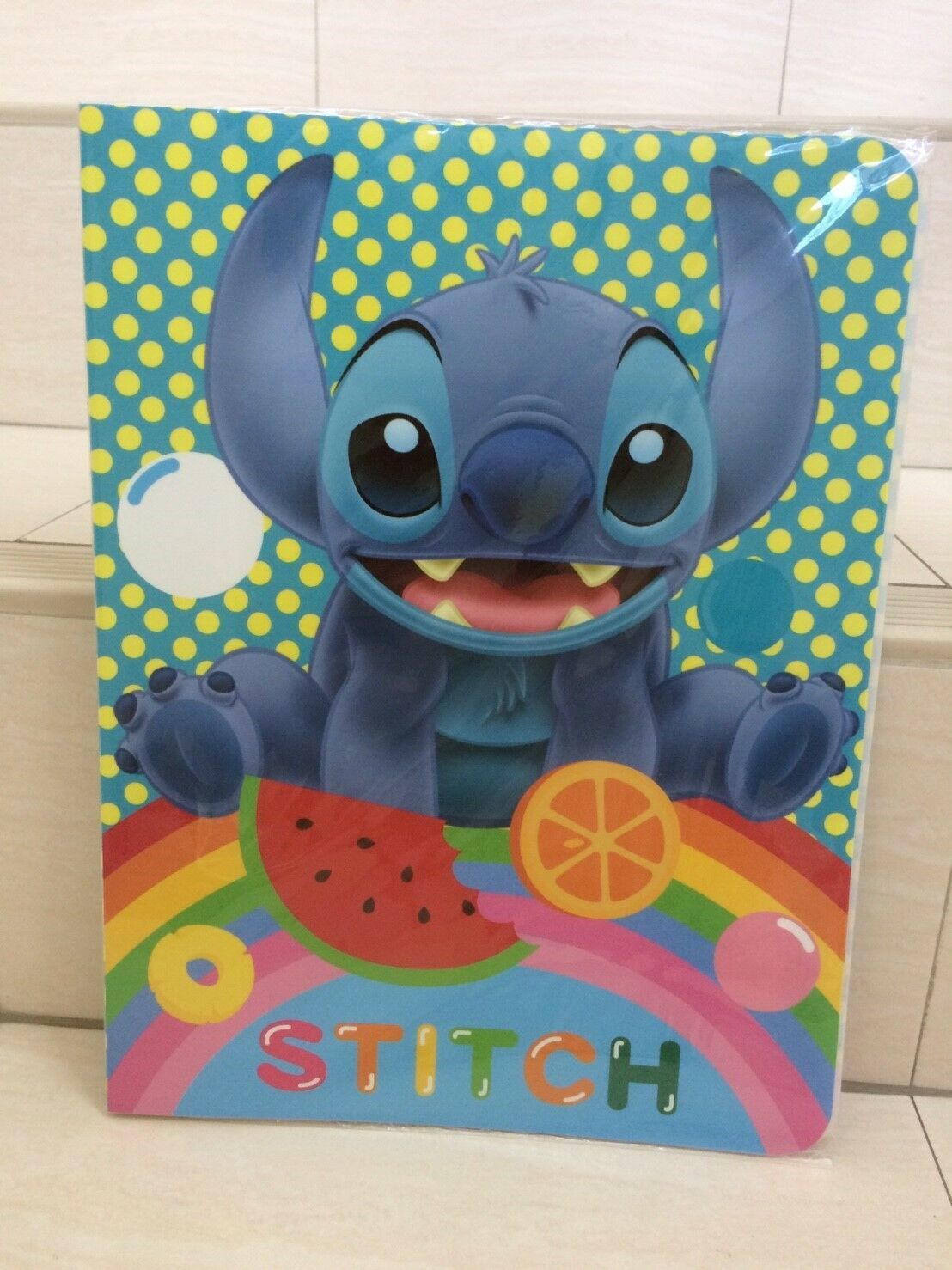 Disney Stitch Fresh Fruit file folder for A4 document 20 Pockets. RARE ...