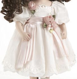 NIB 18" Stunning Brianna Brunette in Pink Dress Porcelain Delton ...
